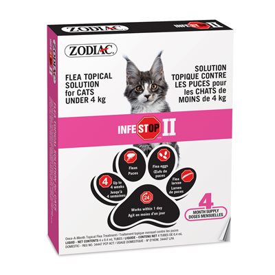 Zodiac Infestop II Protection Topique Contre les Puces pour Chats ...